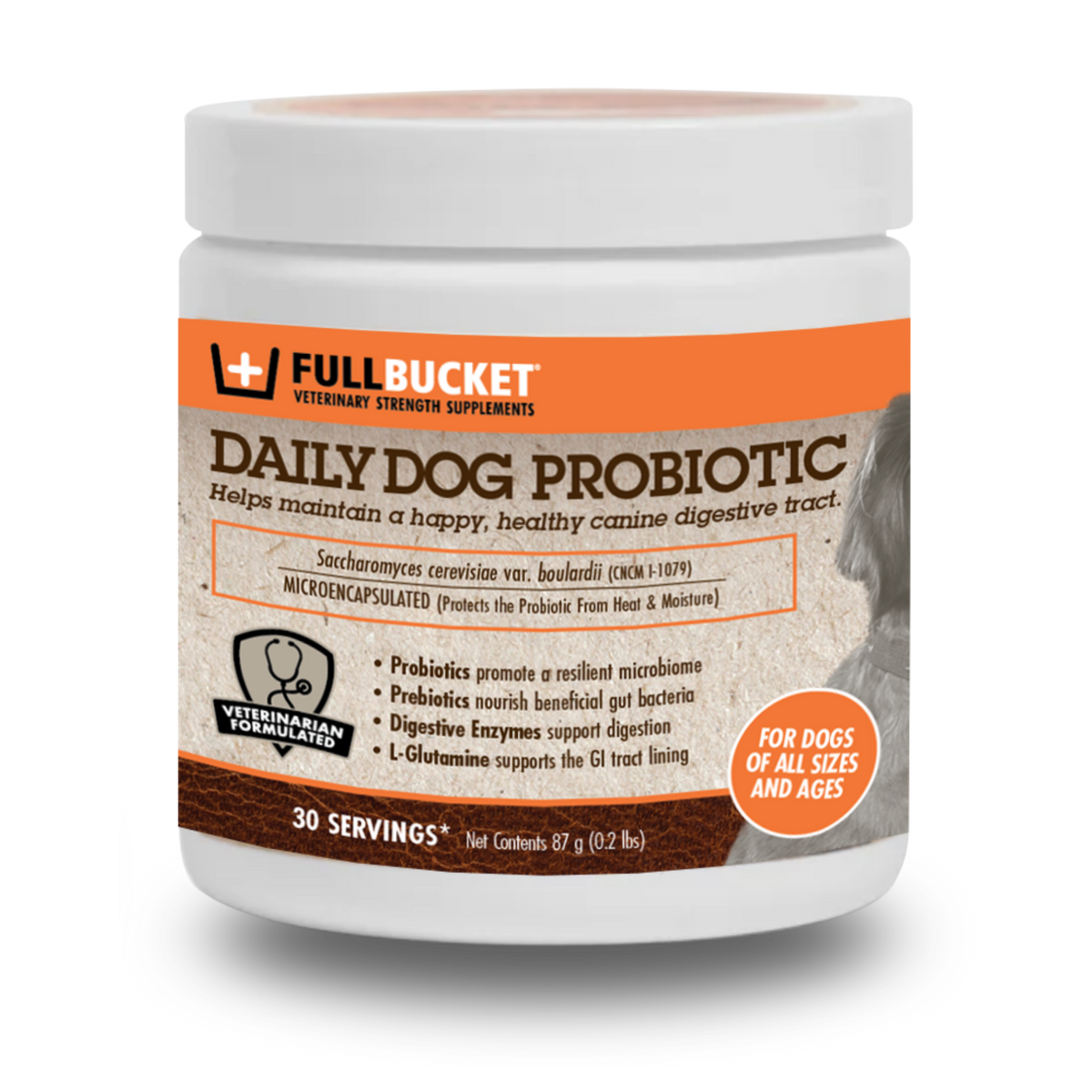 Daily Dog Probiotic Supplements for Gut Health | FullBucket Health