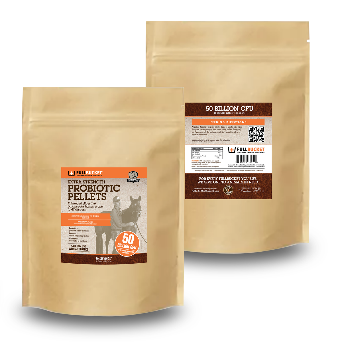 Equine Extra Strength Probiotic Pellets | FullBucket Health